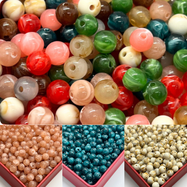 Bola Resina 8mm 500g Para Artesanato e Bijuterias Em Geral | Shopee Brasil