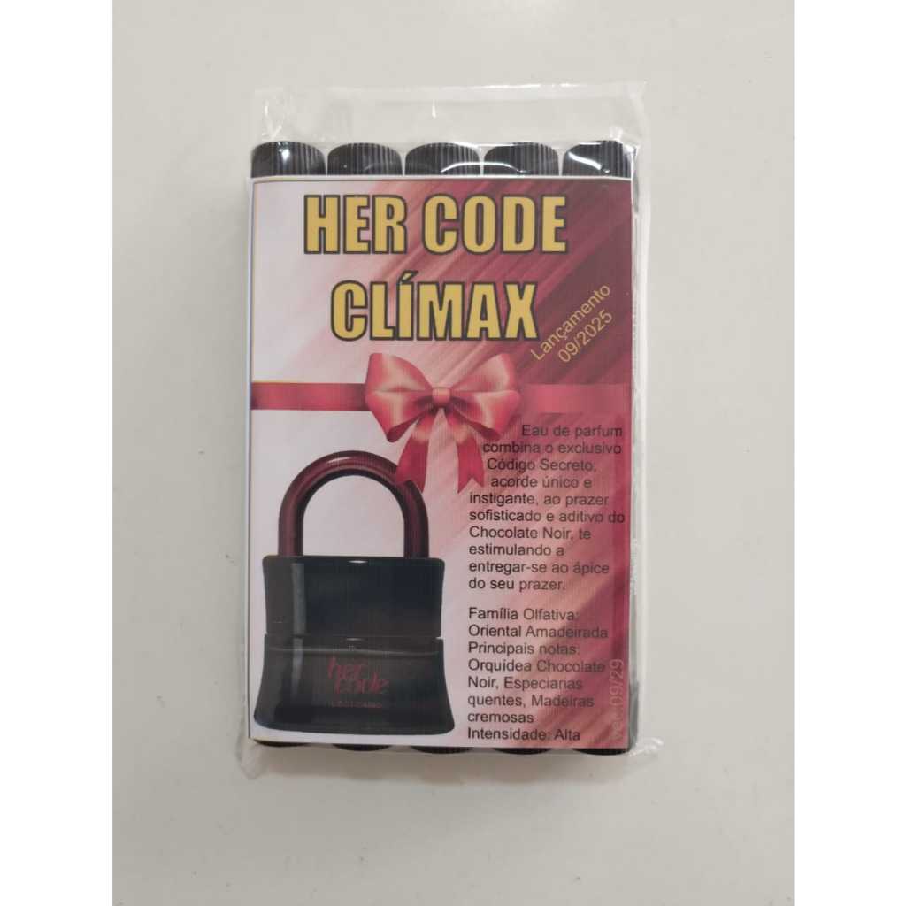 kit 10 demostrador Her code Clímax Oboticário | Shopee Brasil