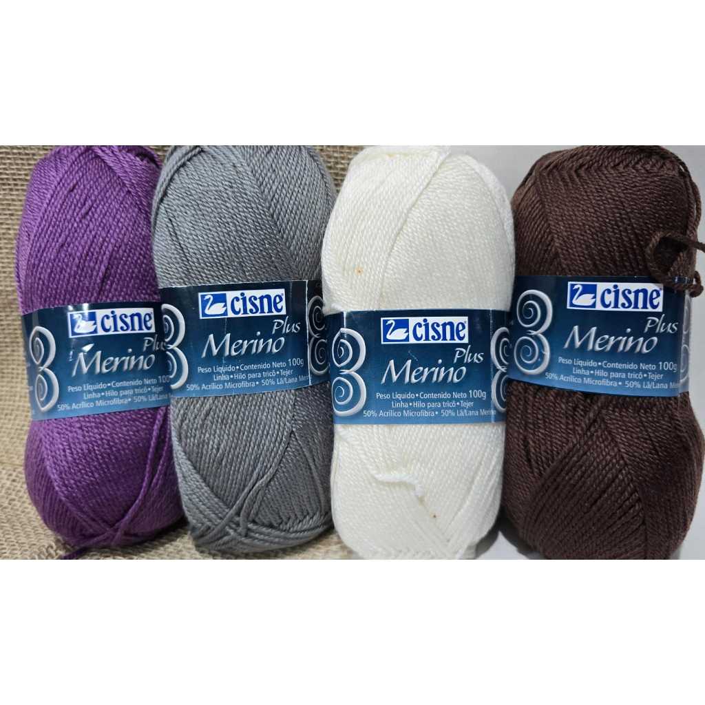 FIO DE LÃ MERINO PLUS MARCA CISNE 100g | Shopee Brasil