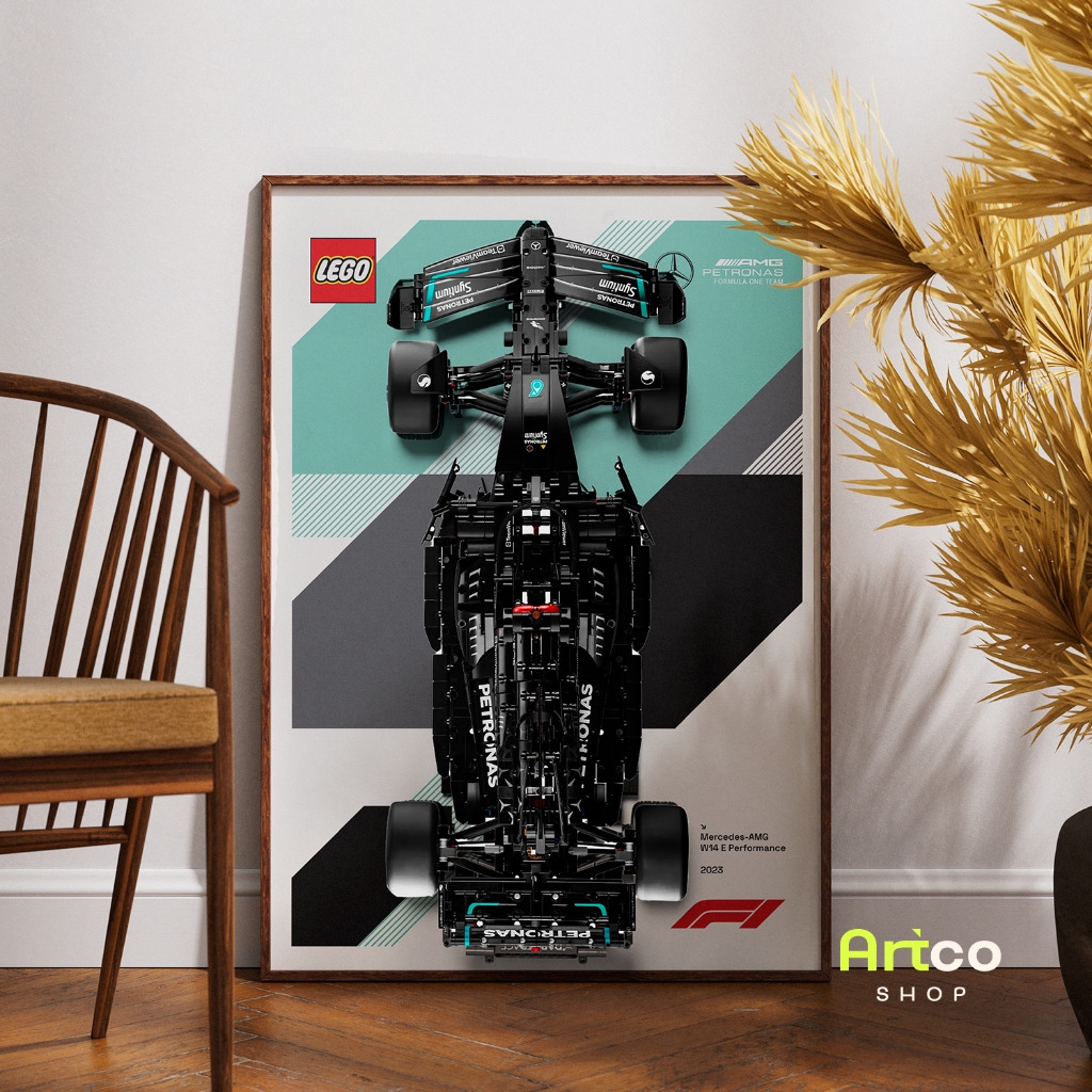 Poster para Quadro Lego F1 Mercedes 50x70cm | Shopee Brasil