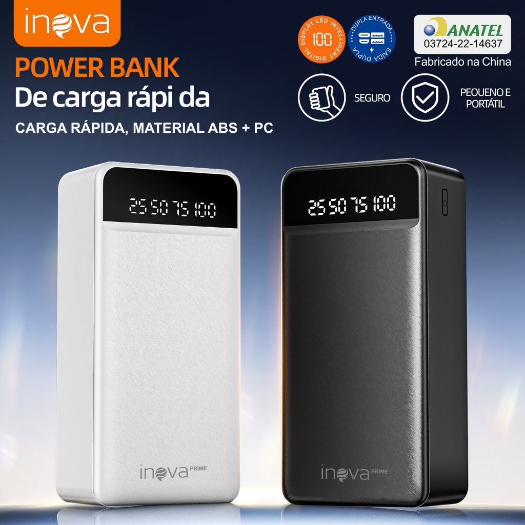 INOVA power bank 30000mah turbo viagem Carregador Portátil Universal ...
