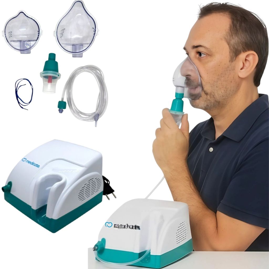 Inalador Nebulizador Compressor Pneumático Bivolt Adulto Infantil Saúde ...