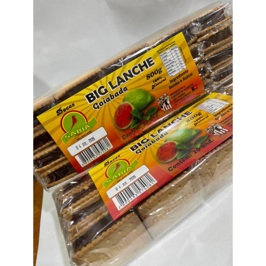 1 Pacote de Bolacha lanchinho com recheio de goiabada 20 unidades no ...