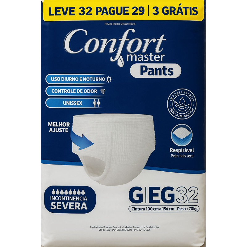 Confort Master Pants fralda adulto geriátrica idoso tipo calcinha/cueca ...