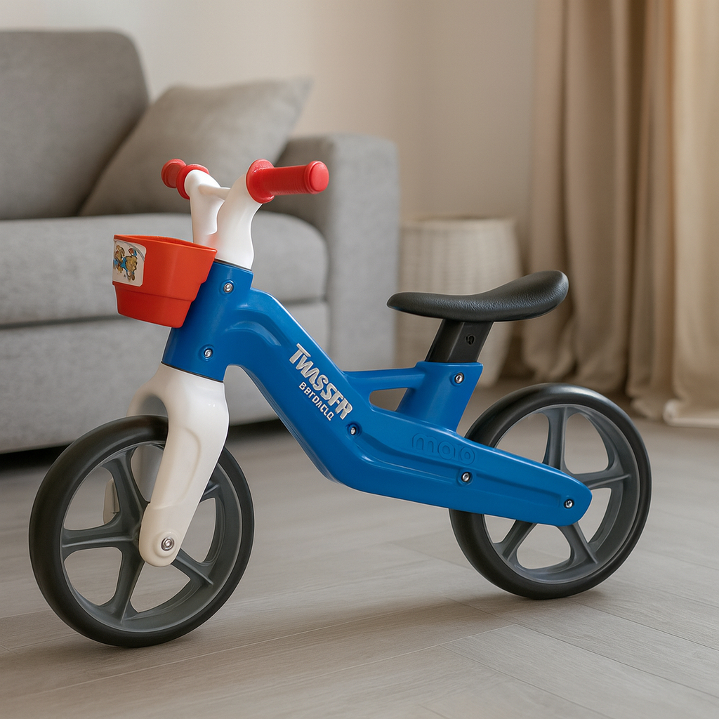 Bicicleta Infantil Sem Pedal Azul ou Rosa - Balance Bike Equilíbrio Estabilidade Suporta até ...