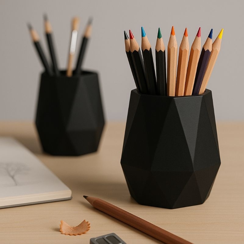 Porta-Lápis Geométrico Minimalista – Design Moderno e Elegante | Shopee ...