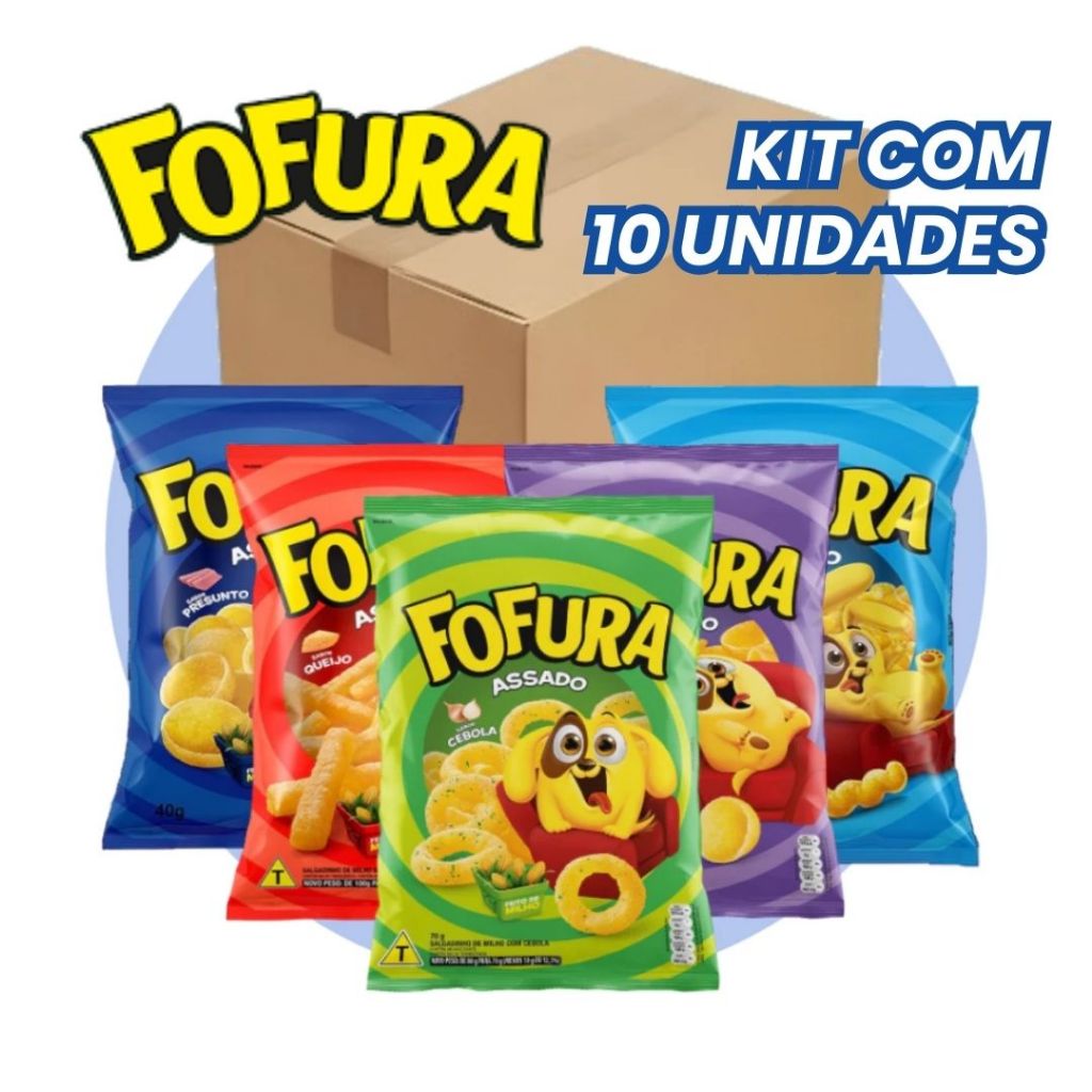 Kit com 10 Salgadinhos Lucky Fofura de 60g Diversos Sabores | Shopee Brasil