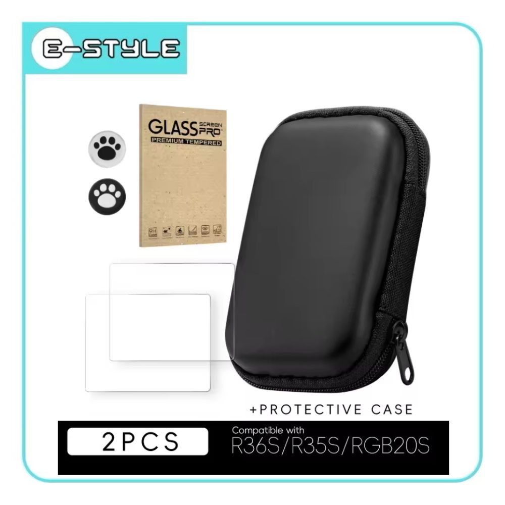 Kit Proteção Console R36S R35S RGB20S – Case + 2 Películas Vidro ...
