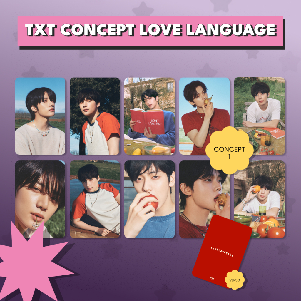 TXT LOVE LANGUAGE PHOTOCARDS (FANMADE) KPOP | Shopee Brasil
