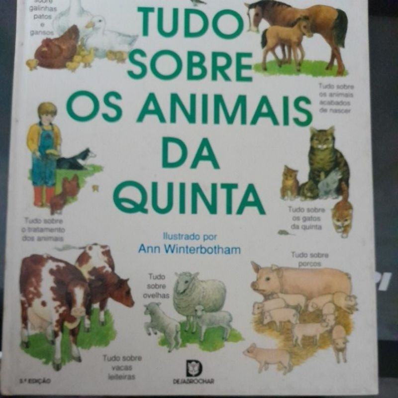 Livro - Tudo Sobre os Animais da Quinta | Shopee Brasil