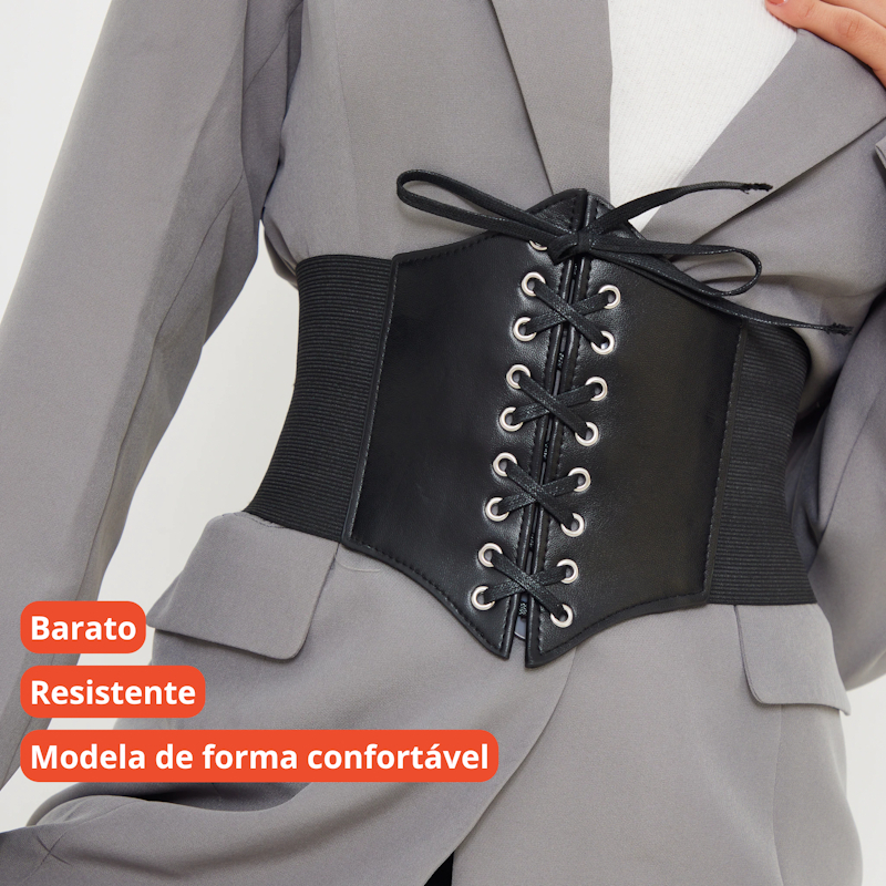 cinto Corset cinto espartilho couro corselet feminino gótico country ...