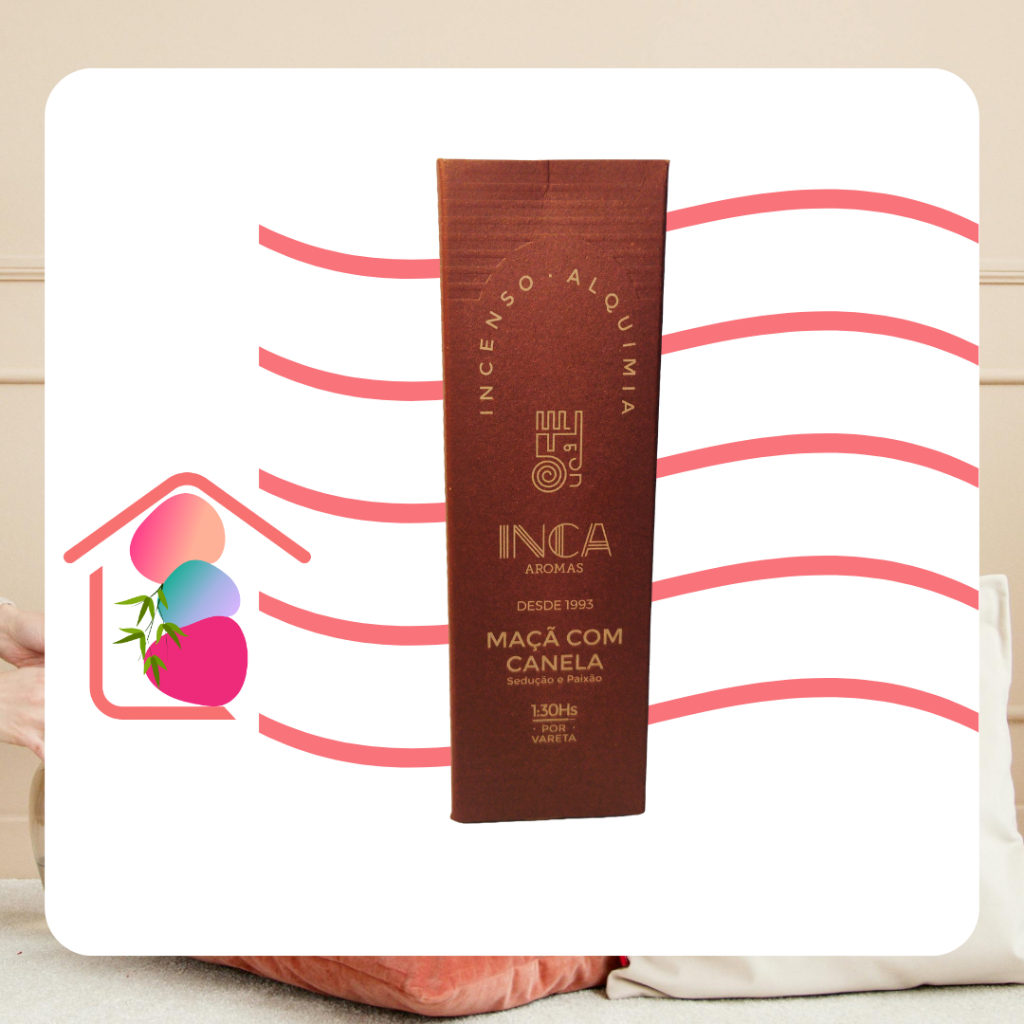 Incenso Inca Maçã e Canela com 4 Varetas | Shopee Brasil