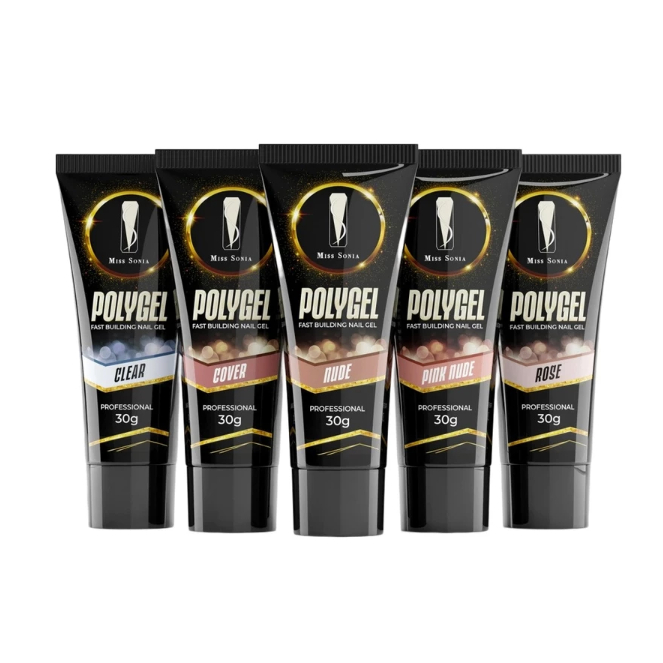 Kit 4 Polygel Acrílico Alongamento Poligel Unha 30g Cor ALEATORIA ...