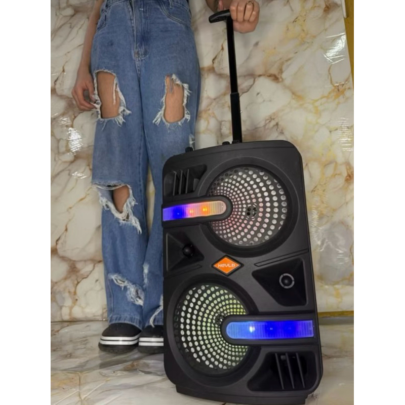 caixa de som com rodinha 2000w pmpo com bluetooth grande potente ...