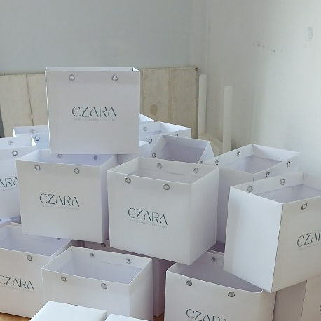 30 sacola de Papel personalizada com logo 14x12x9 cm Envio Rápido ...