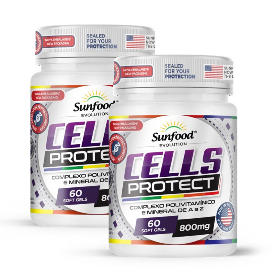 KIT 2 Cells Protect Mineral de A a Z 800mg 60 Cápsulas Sunfood ...