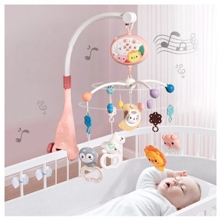 Brinquedo giratório Para Berço Móbile Chocalho Com Projeção De Luzes E ...