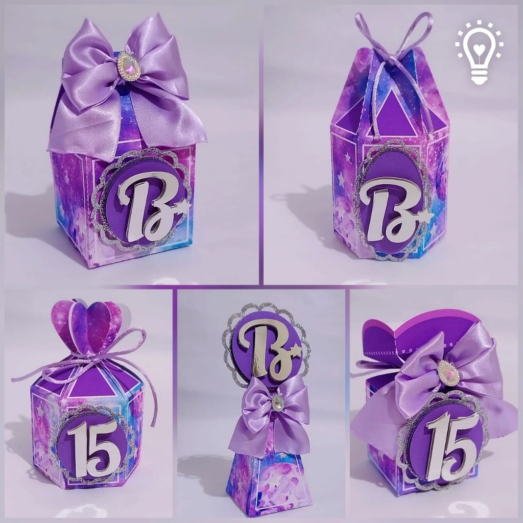 PEGUE E MONTE Kit Personalizados 15 Anos Roxo Euphoria | Lembrancinhas ...
