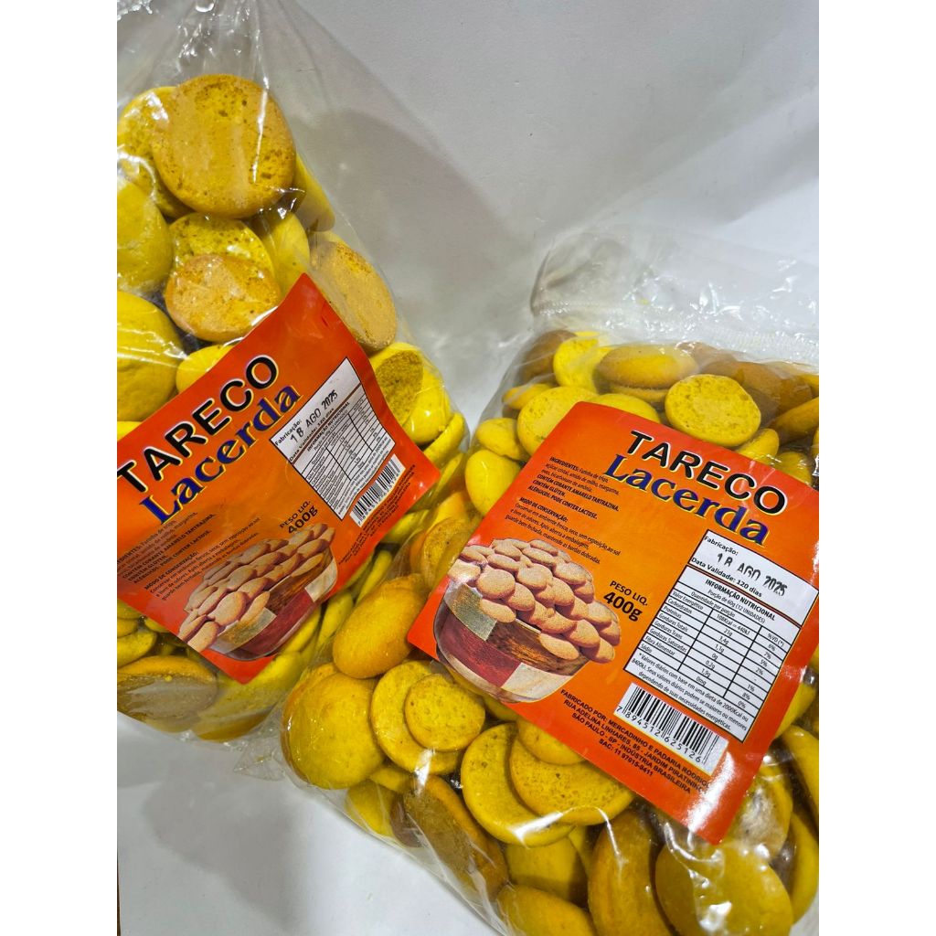 Tareco Lacerda - Kit com 2 pacotes de 400gr cada | Shopee Brasil