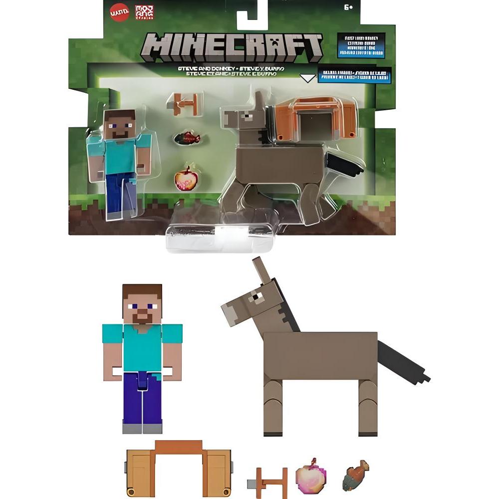 Minecraft Legends Steve E Burro - Mattel Gtt53 | Shopee Brasil