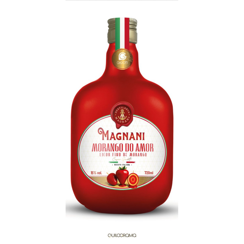 Licor Fino Morango do Amor 720ml 15% vol sabor inegualável do morango e ...
