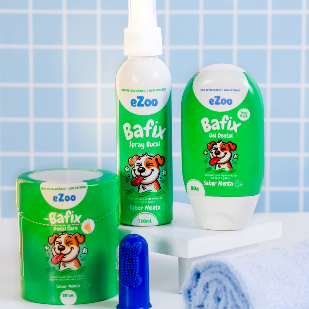 Kit Bafix Higiene Bucal Oral Completo eZoo: Gel Dental + Spray Bucal ...