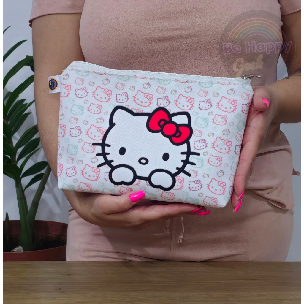 Necessaire HELLO KITTY Forro Impermeável Estojo Personalizada | Shopee ...