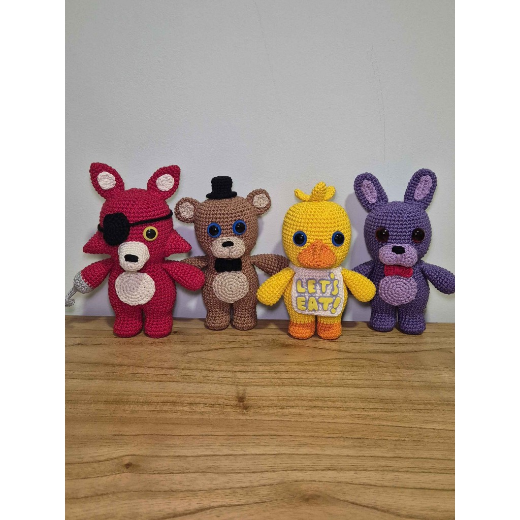 FNAF crochê - Amigurumi de Five Nights At Freddy's | Shopee Brasil