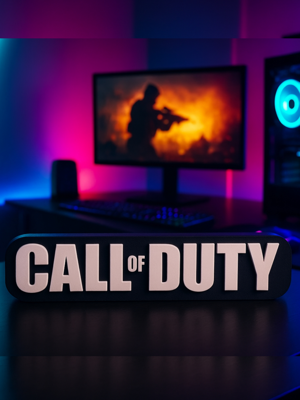 Decoração Call Of Dutty Gamer 3D – Logo Call of Duty 18CM | Shopee Brasil