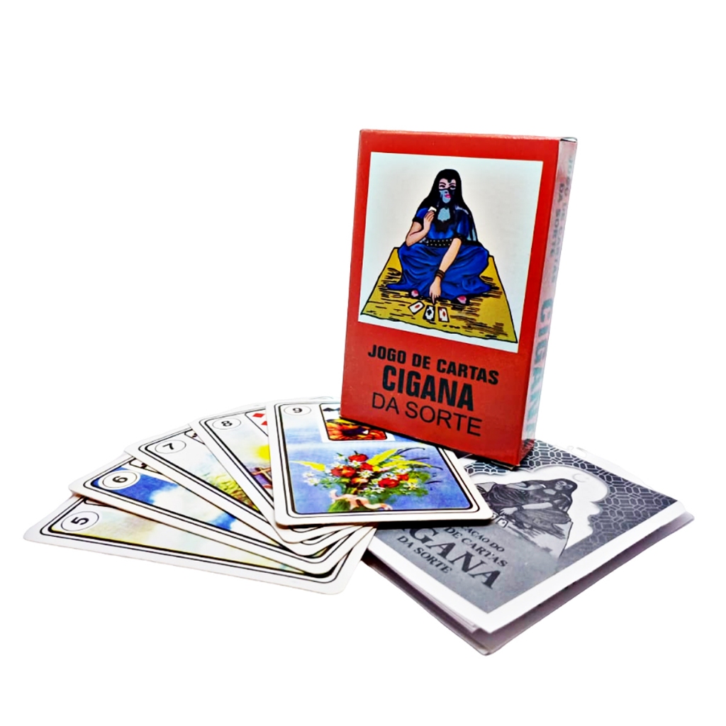Jogo de Tarot Baralho Cigana da Sorte 36 Cartas com Manual | Shopee Brasil