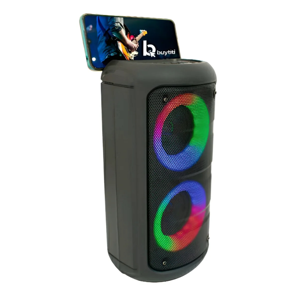 Caixa De Som Amplificada Led Rgb Bluetooth Rádio Fm Aux USB Kts-1296 | Shopee Brasil