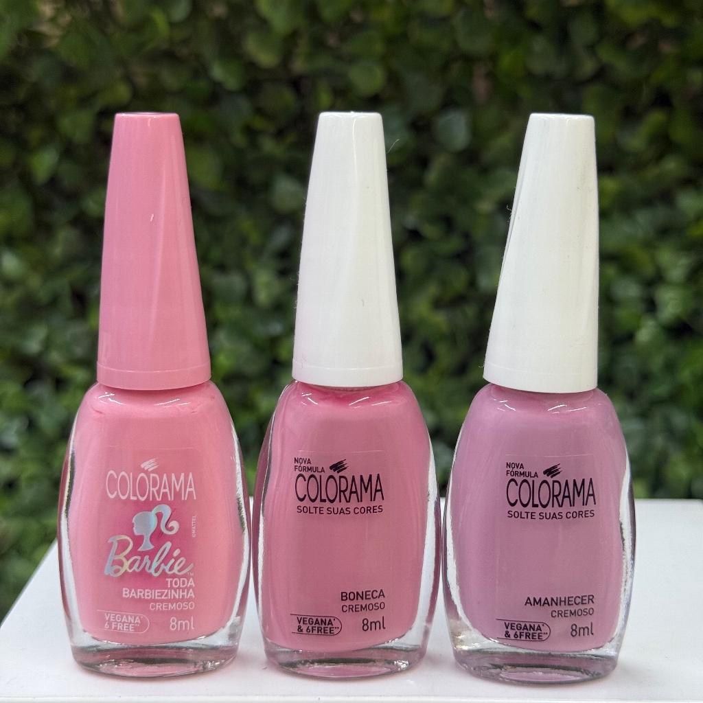Kit 3 Esmalte Colorama Toda Barbizinha, Boneca e Amanhecer ( 3 unidades ...