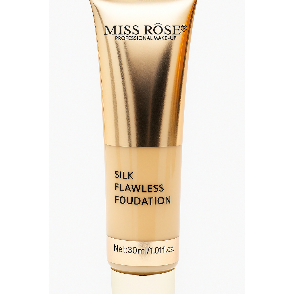 Base Líquida Miss Rose Silk Flawless Foundation – Cobertura Perfeita ...