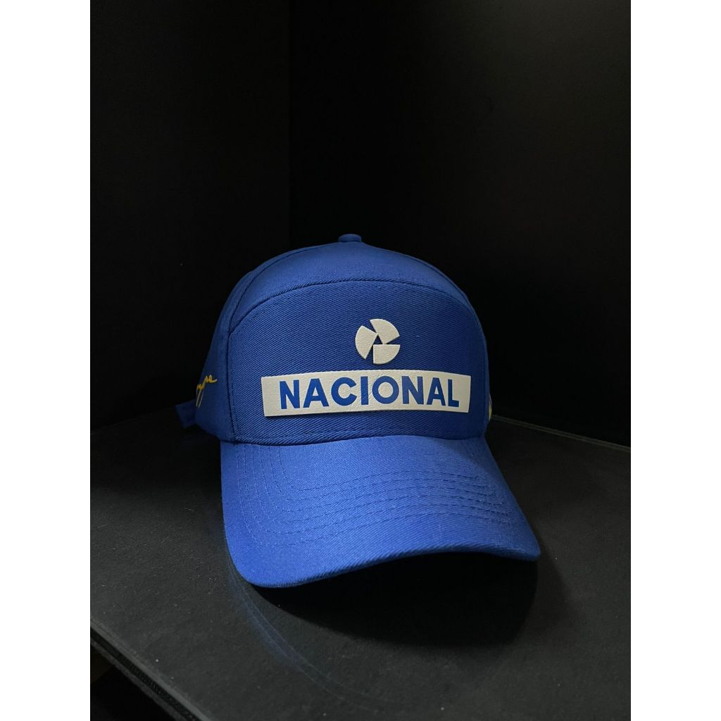 Boné Nacional Ayrton Senna Premium Aba Curva Liso e Bordado Prmoção ...
