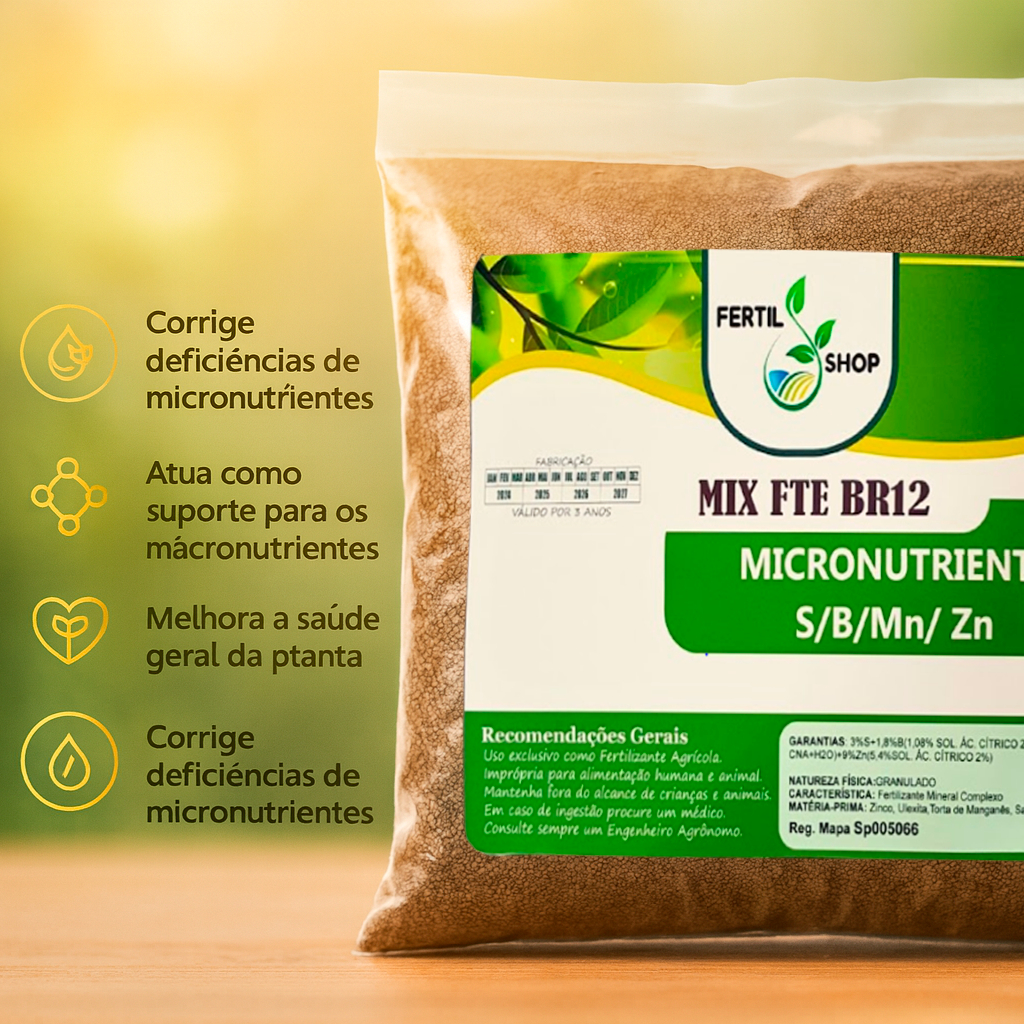 Fertilizante FTE BR12 Micronutrientes 5Kg – Adubo para Desenvolvimento ...