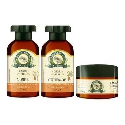 Kit Bio Extratus Botica Camomila Shampoo + Condicionador + Máscara ...