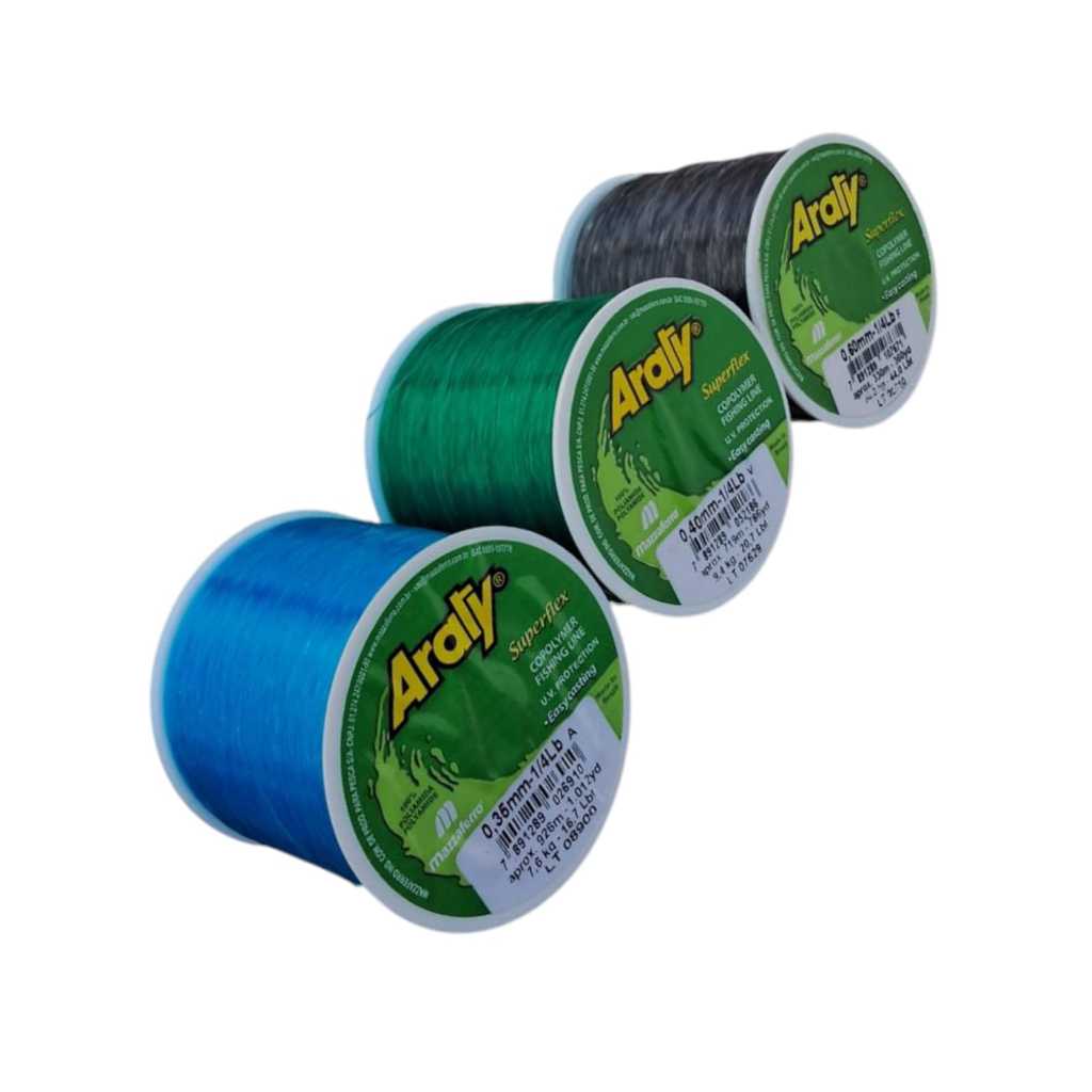 Araty Superflex 100 Gramas Linha Nylon Monofilamento de Pesca Variadas ...