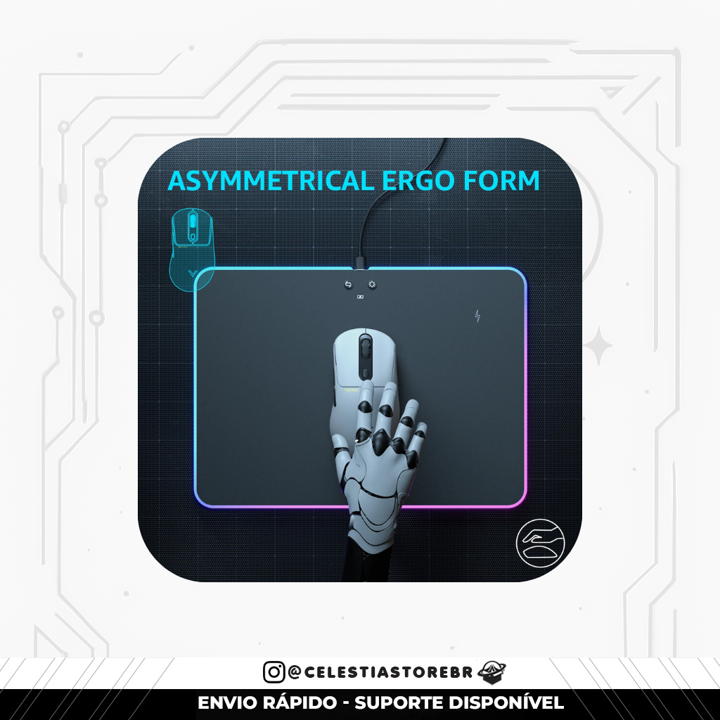 RAPOO VT3PROMAX MOUSE SEM FIO 59g LEVE 8KHZ SENSOR PAW 3950 ULTIMATE ...