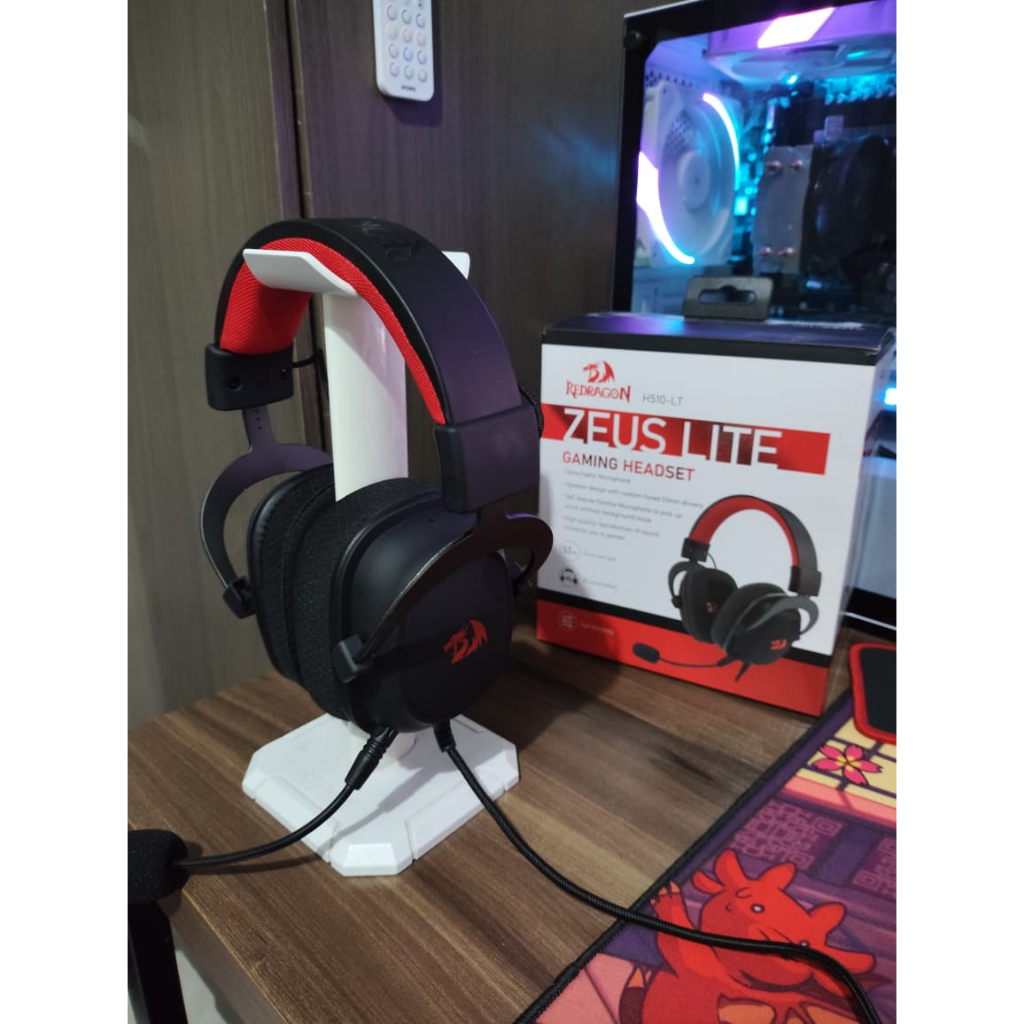 Headset Gamer Redragon Zeus Lite, P3 + P2, Drivers 53mm, Microfone ...