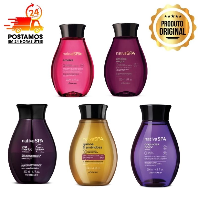 Óleo hidratante desodorante Corporal Nativa Spa: ameixa, ameixa negra ...