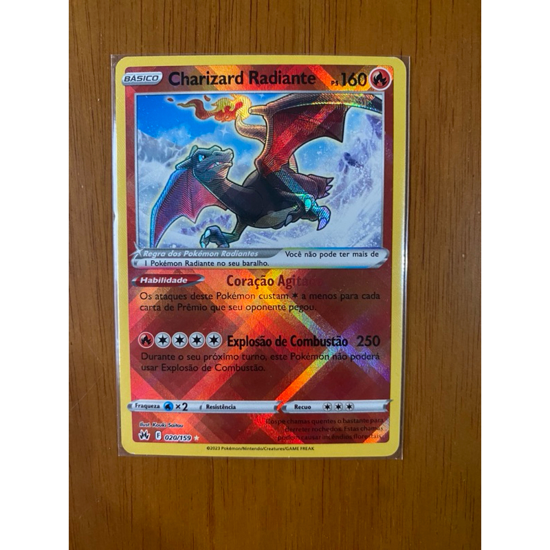 Carta Pokémon Charizard Radiante (020/159) Original | Shopee Brasil
