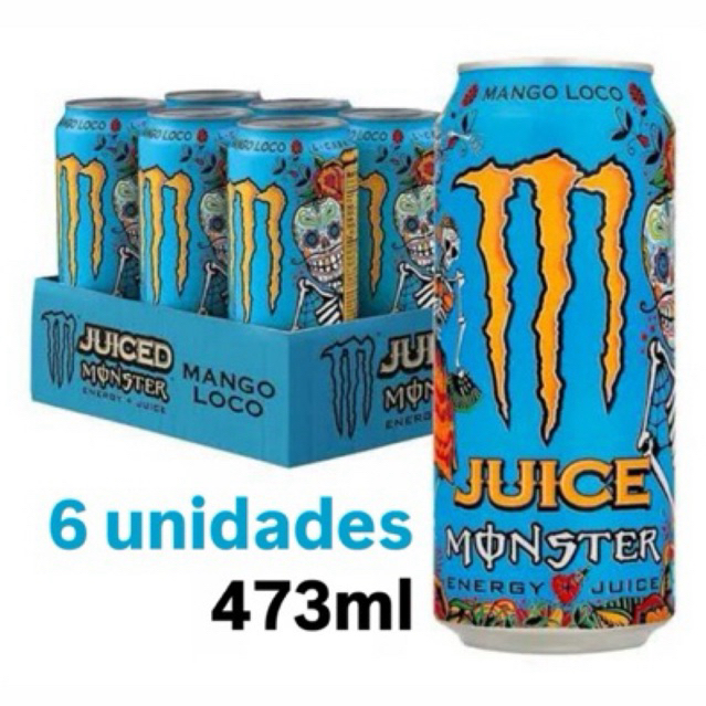 Energético Monster Mango loco Lata 473ml - 6 unidades Fardo Energy ...