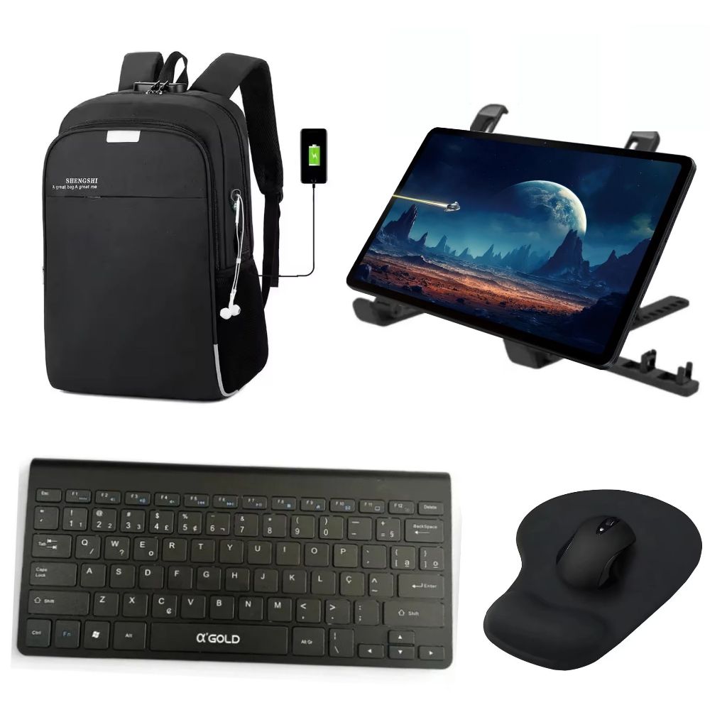 Kit POCO PAD SEGURO E INTELIGENTE: Mochila c/Senha+Teclado Mouse ...