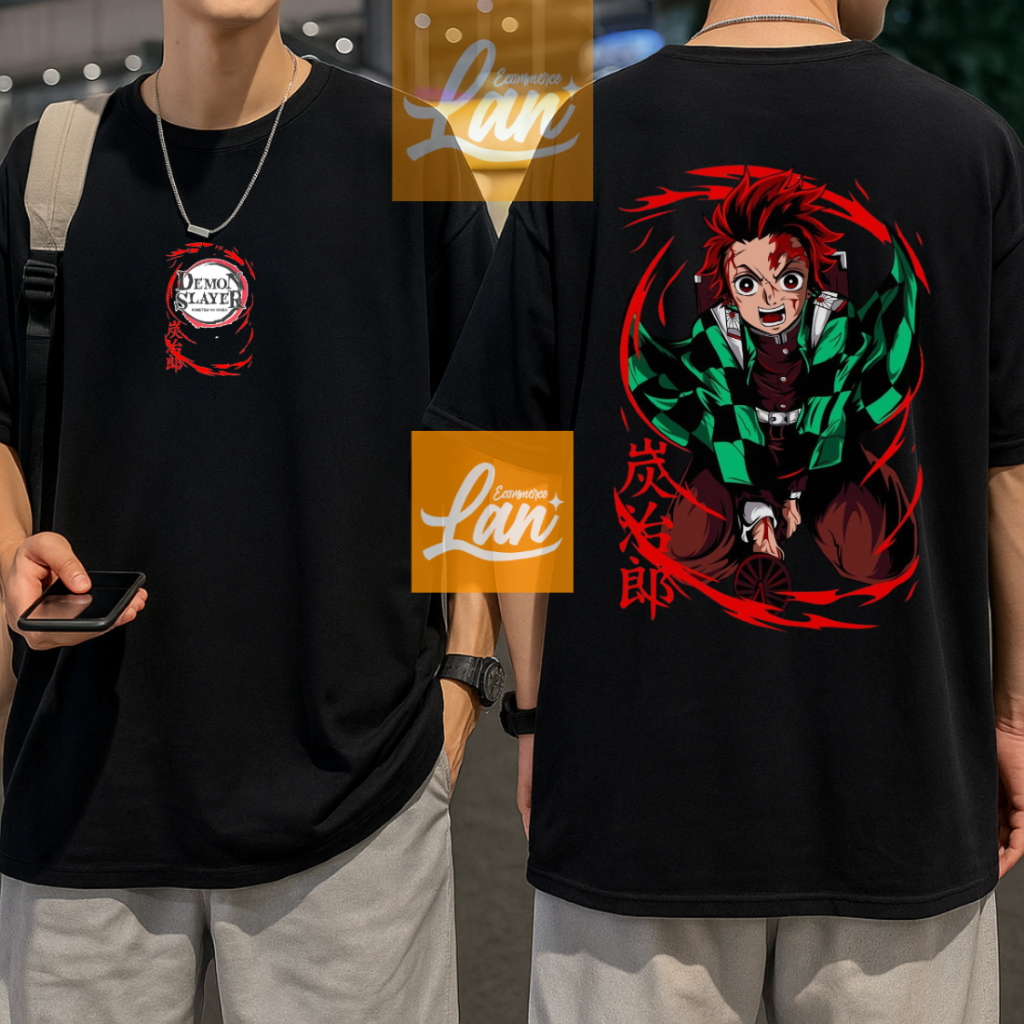 Camiseta Premium Demon Slayer Tanjiro Anime Mangá Lançamento Filme ...