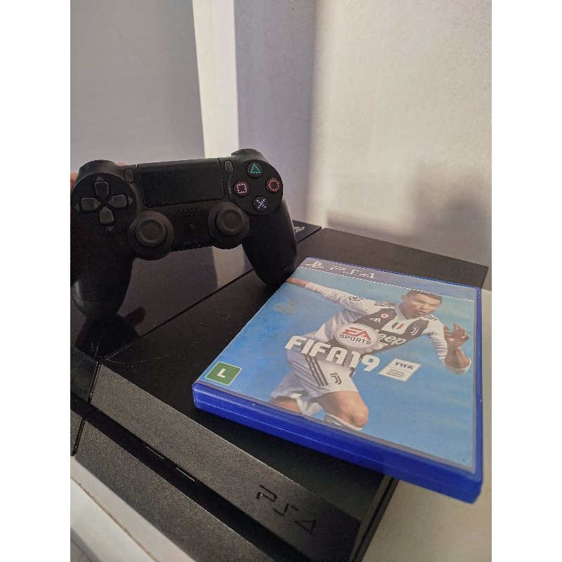 PlayStation 4 FAT 500GB Completo – Controle + Jogo Fifa 19 PS4 | Shopee Brasil