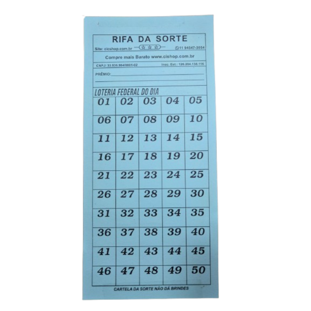 Cartela de Rifa 100 Números loteria | Rifa da Sorte – Unid. | Shopee Brasil