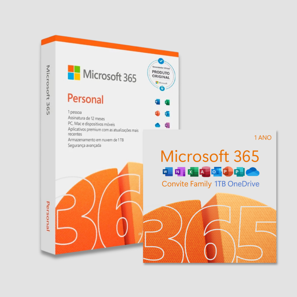 CD DVD BDL Office 365 Personal - 1 TB 2025/2026 - (Ativação convite ...