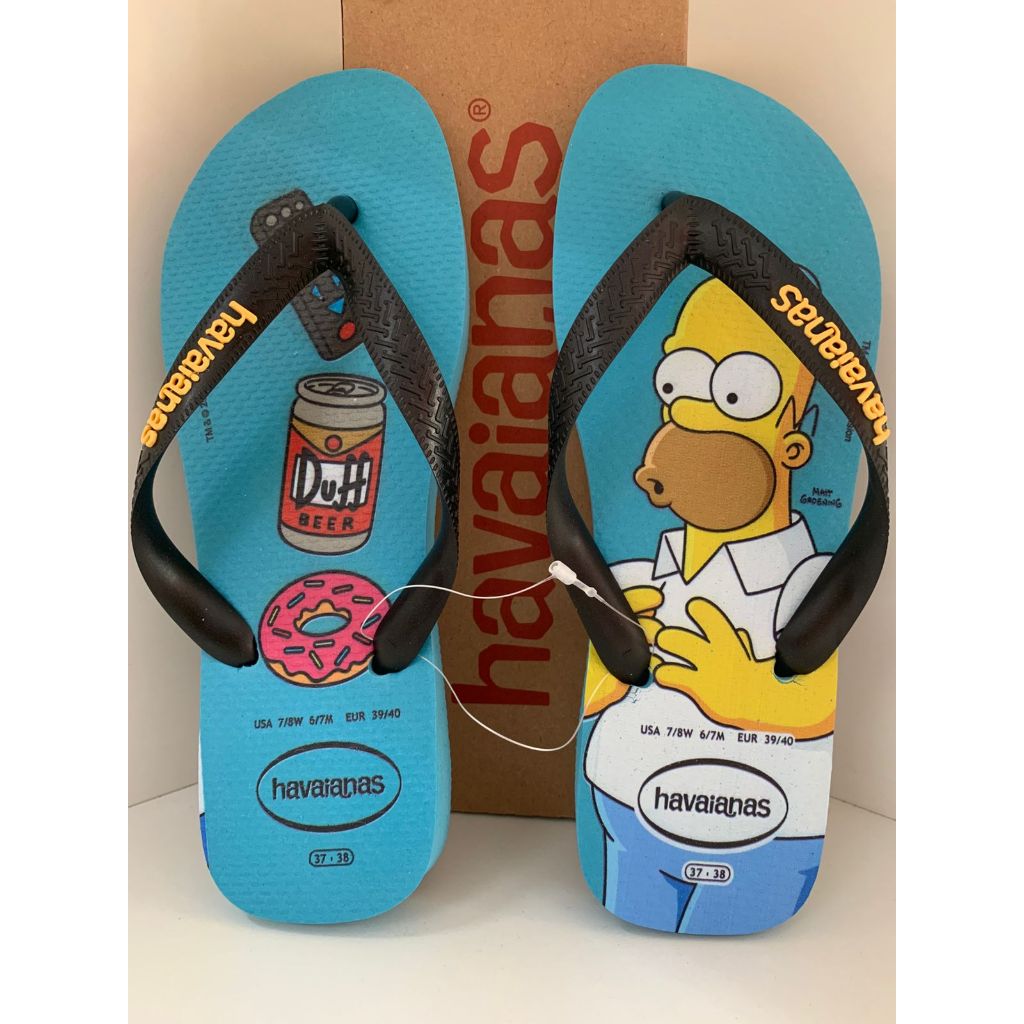 HAVAIANAS SIMPSONS AZUL TRADICIONAL | Shopee Brasil