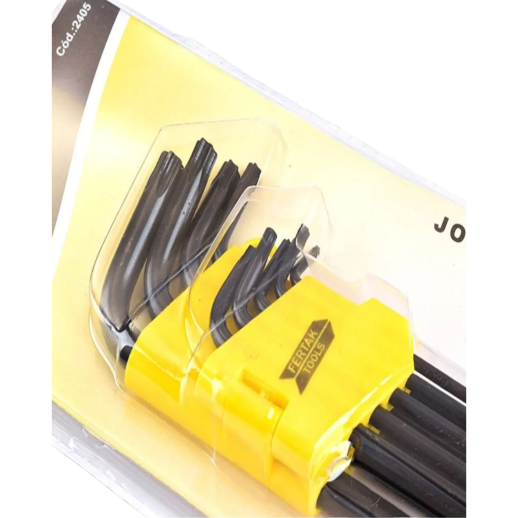 Jogo De Chaves Torque Tipo L Longa T10 À T50 - 9 Medidas | Shopee Brasil