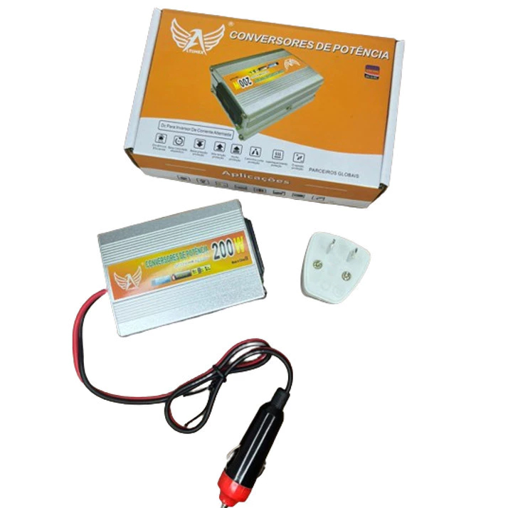 Conversor De Potência Veicular Inversor Com 300W 200W De Potência Dc 12V - Ac 220V | Shopee Brasil